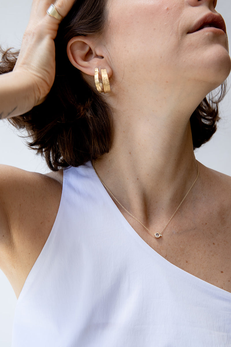 Big flat stem bark gold Climbing hoops – HS